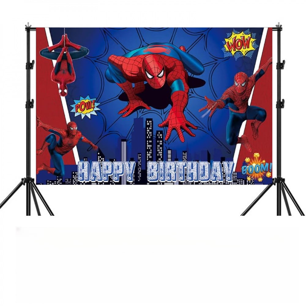 Cartoon Birthday Decorations,Spider Backdrops for Party Decorations ...