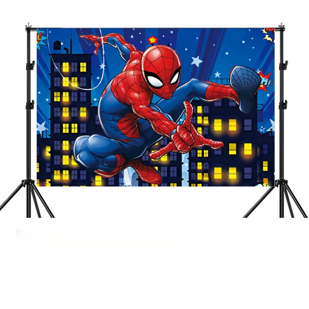 Cartoon Birthday Decorations,Spider Backdrops for Party Decorations ...