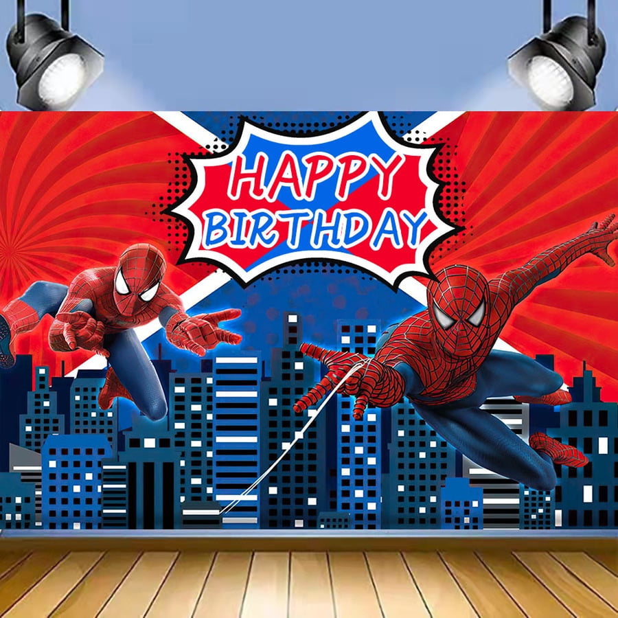 Cartoon Birthday Decorations,Spider Backdrops for Party Decorations Supplies,Cartoon Spider ...