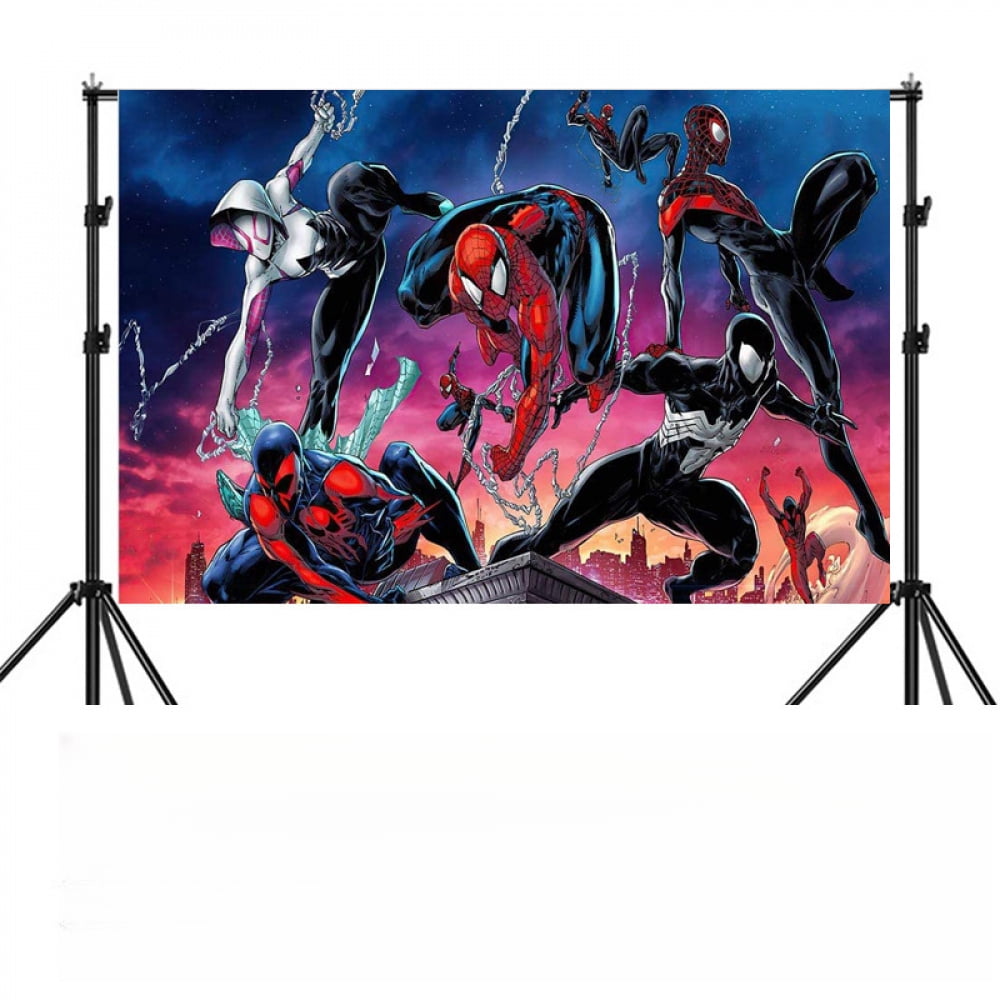 Cartoon Birthday Decorations,Spider Backdrops for Party Decorations ...