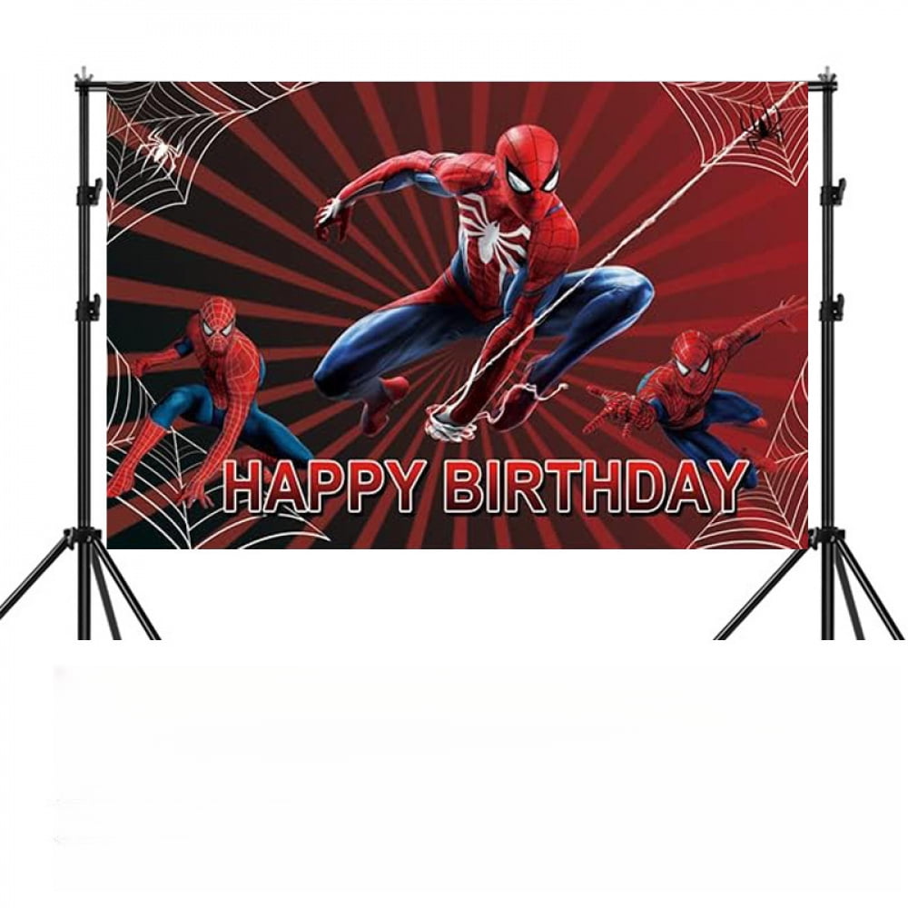 Cartoon Birthday Decorations,Spider Backdrops for Party Decorations ...