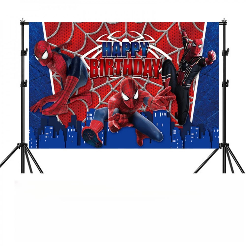 Cartoon Birthday Decorations,Spider Backdrops for Party Decorations ...