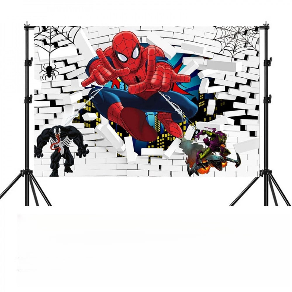 Cartoon Birthday Decorations,Spider Backdrops for Party Decorations ...