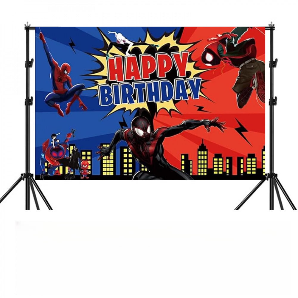 Cartoon Birthday Decorations,Spider Backdrops for Party Decorations ...
