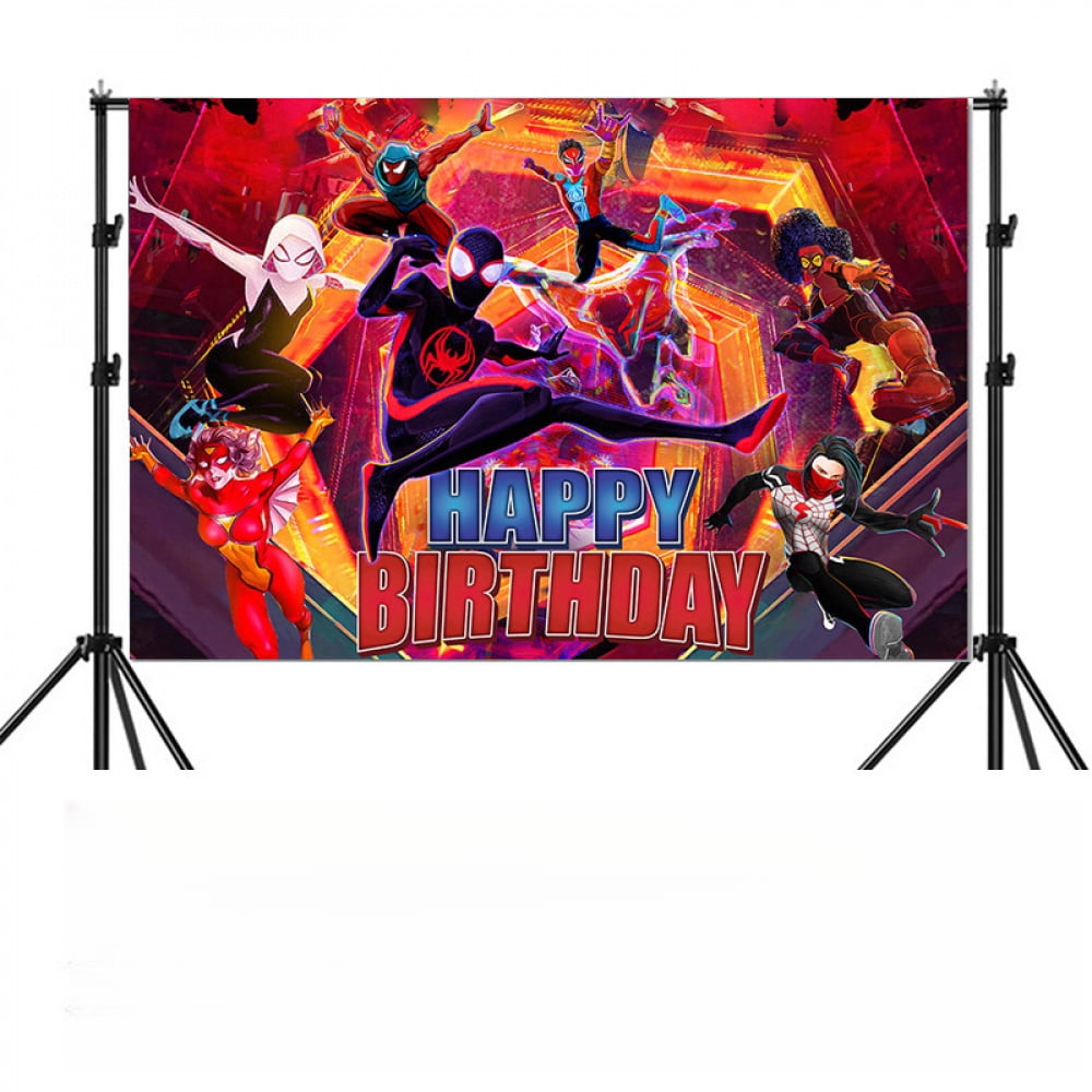 Cartoon Birthday Decorations,Spider Backdrops for Party Decorations ...