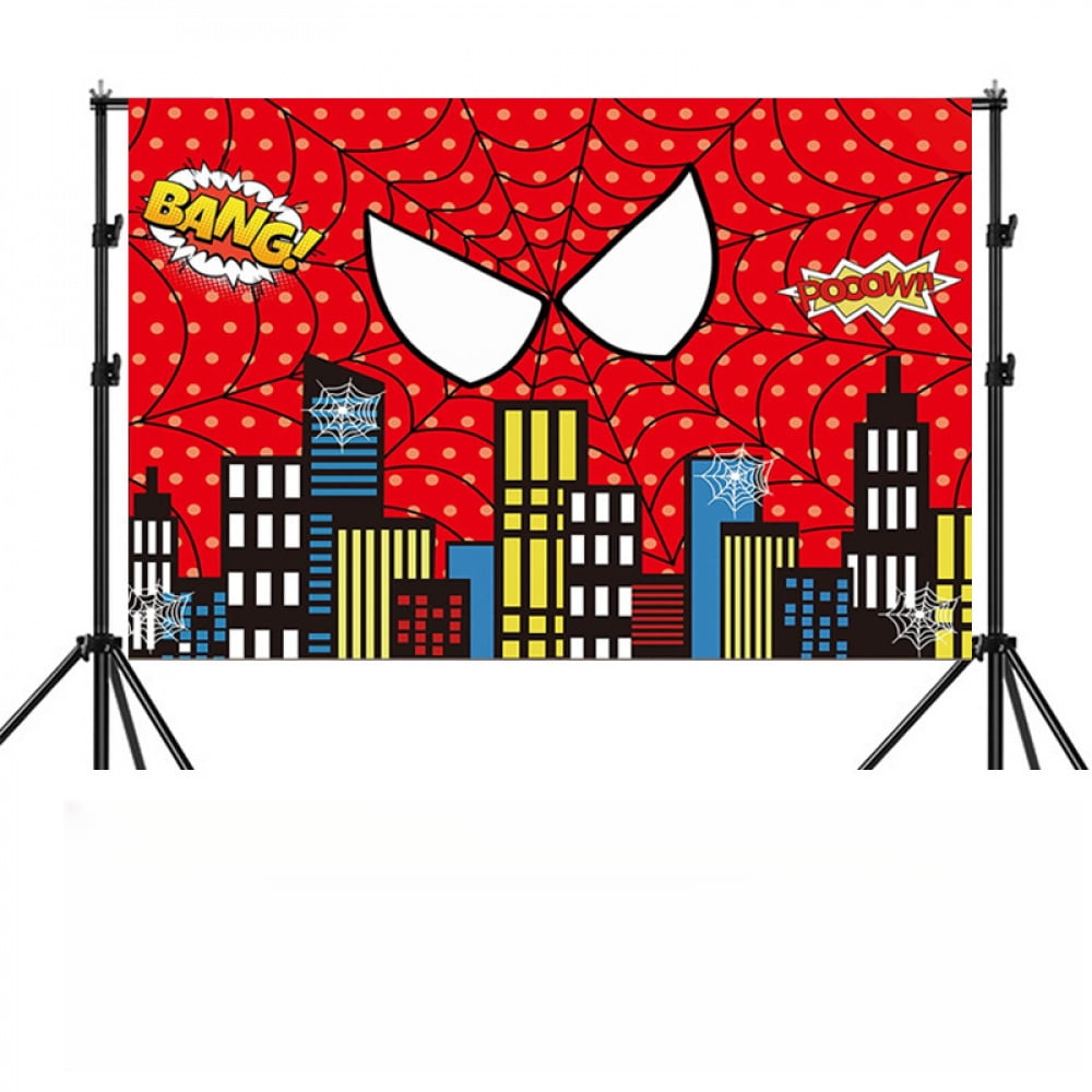 Cartoon Birthday Decorations,Spider Backdrops for Party Decorations ...