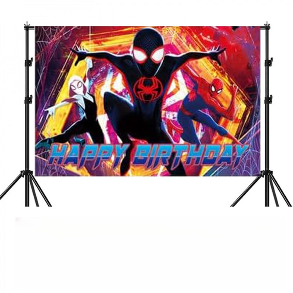 Cartoon Birthday Decorations,Spider Backdrops for Party Decorations ...