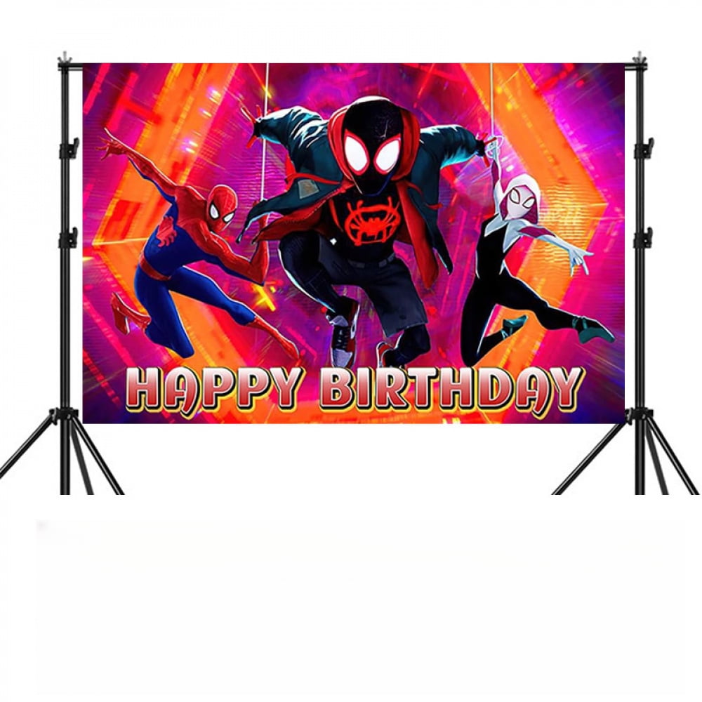 Cartoon Birthday Decorations,Spider Backdrops for Party Decorations ...