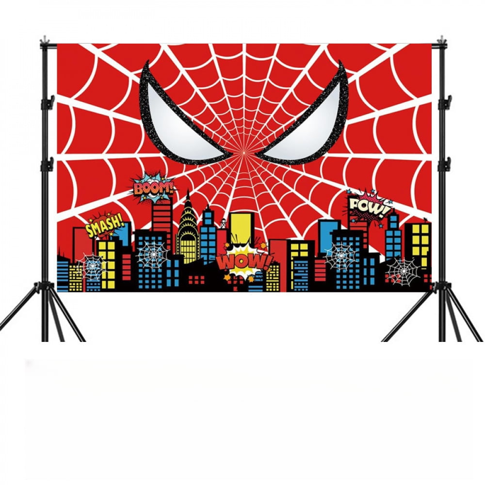 Cartoon Birthday Decorations,Spider Backdrops for Party Decorations ...