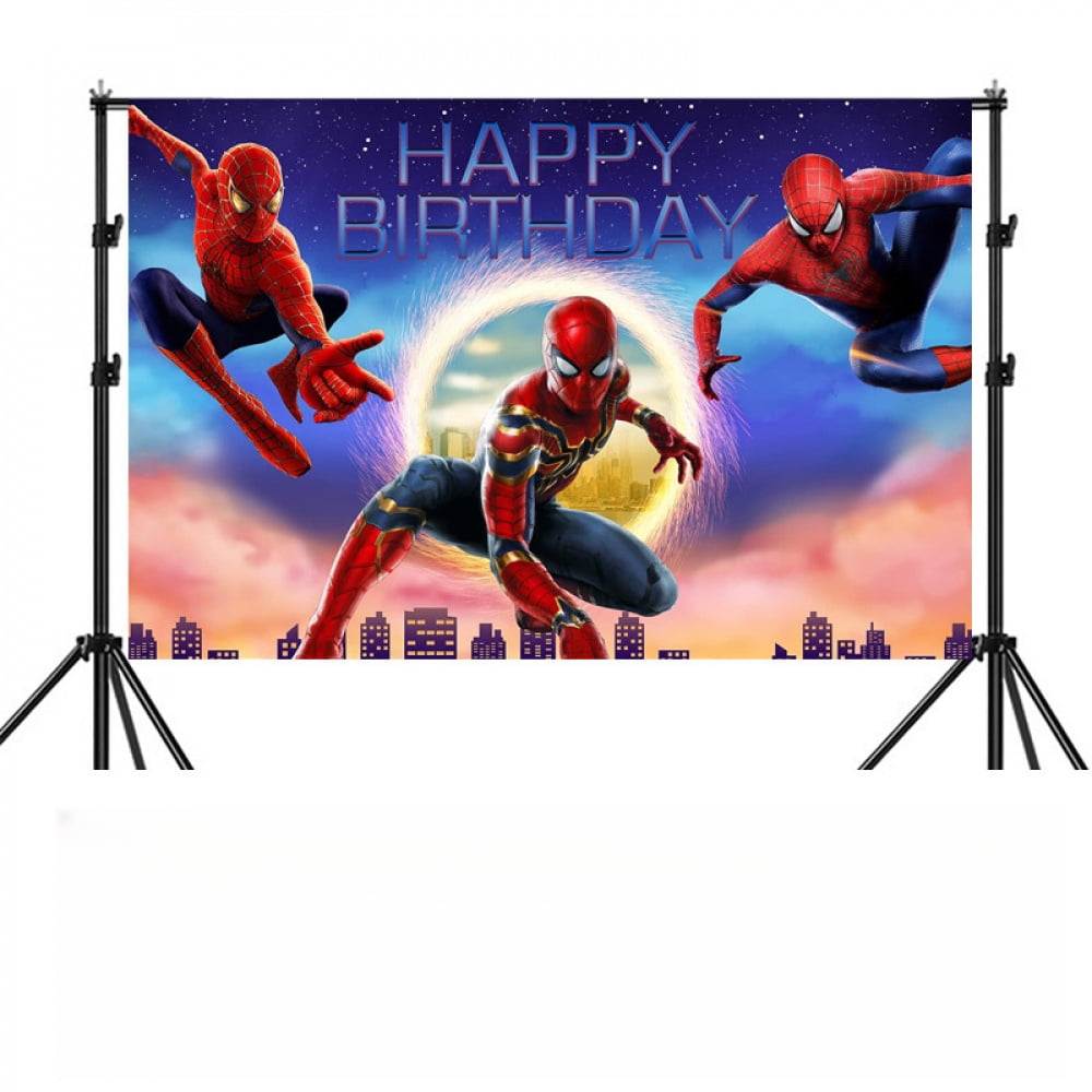 Cartoon Birthday Decorations,Spider Backdrops for Party Decorations ...
