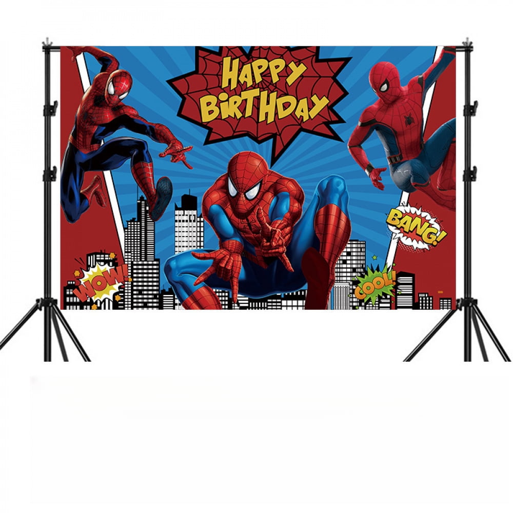 Cartoon Birthday Decorations,Spider Backdrops for Party Decorations ...