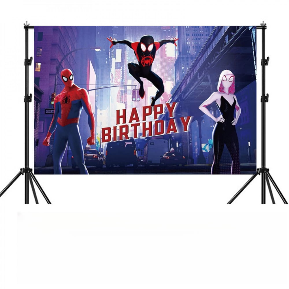 Cartoon Birthday Decorations,Spider Backdrops for Party Decorations ...