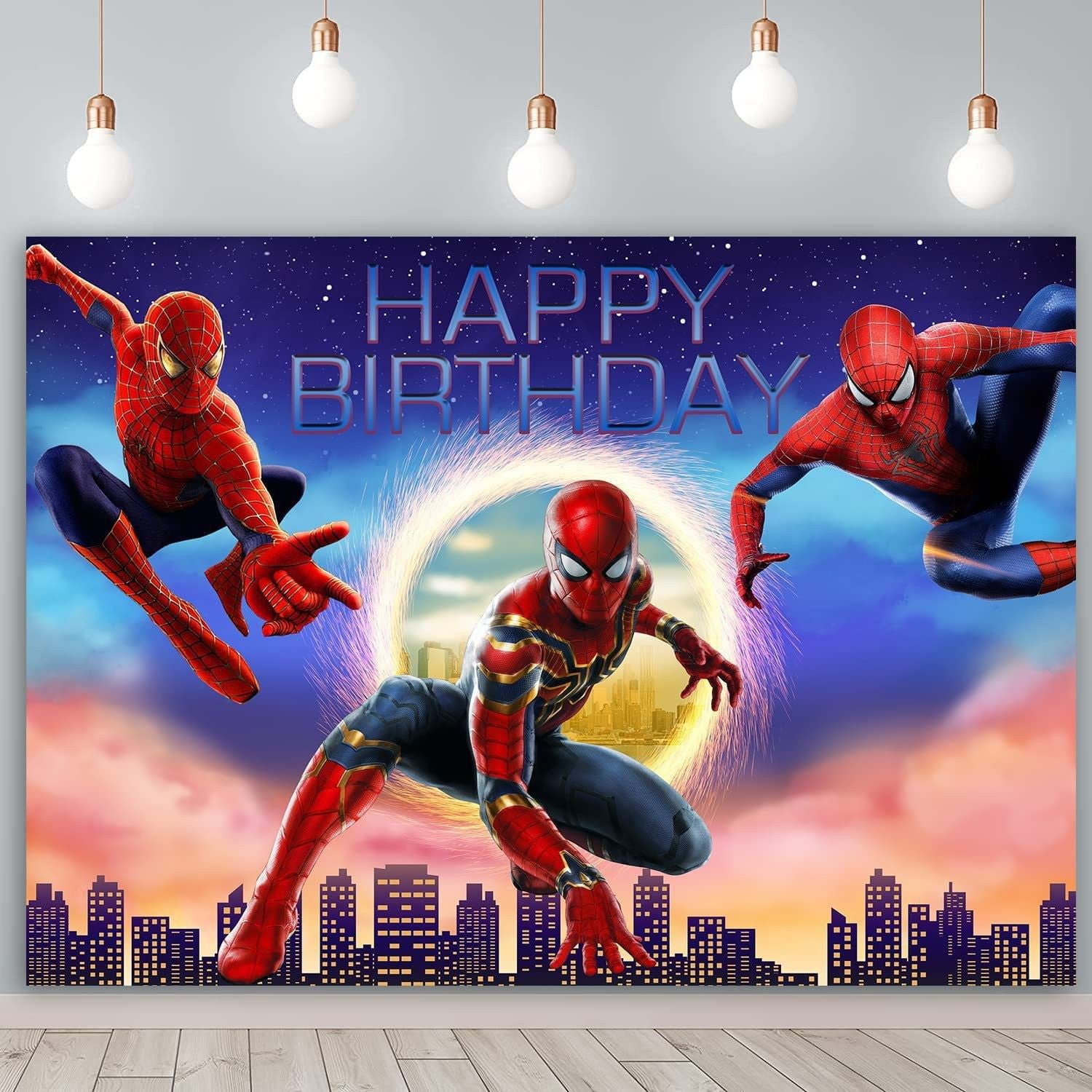 Cartoon Birthday Decorations,Spider Backdrops for Party Decorations ...