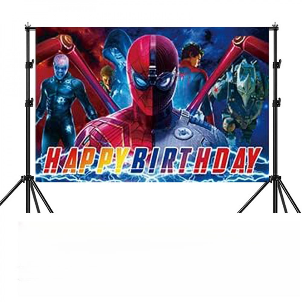 Cartoon Birthday Decorations,Spider Backdrops for Party Decorations ...