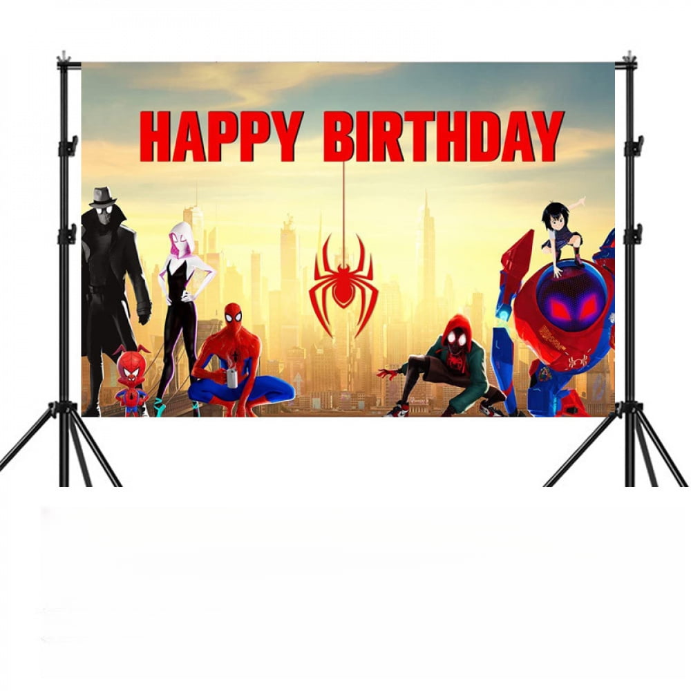 Cartoon Birthday Decorations,Spider Backdrops for Party Decorations ...