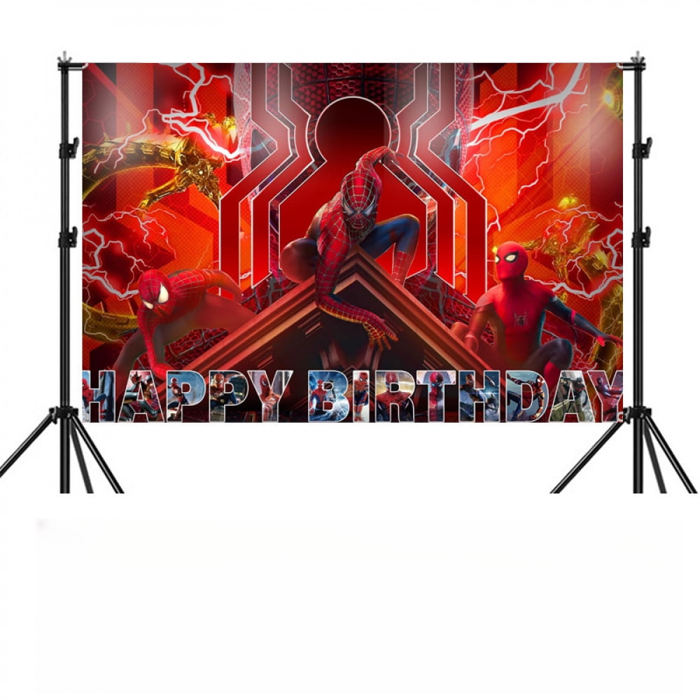 Cartoon Birthday Decorations,Spider Backdrops for Party Decorations ...