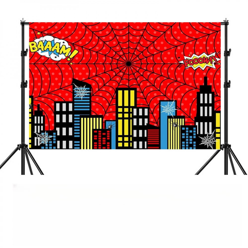 Cartoon Birthday Decorations,Spider Backdrops for Party Decorations ...