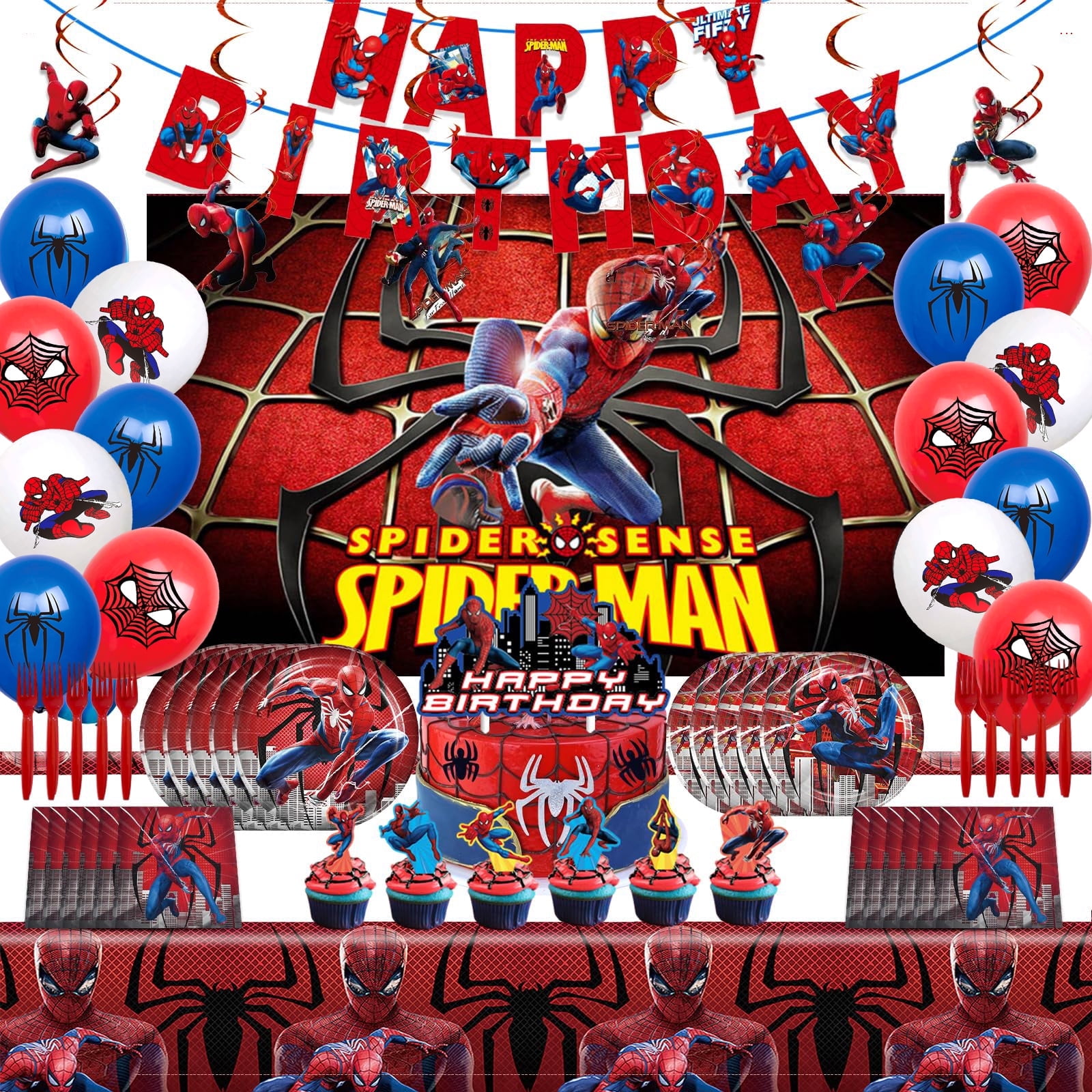 Cartoon Birthday Party Supplies,Cartoons Theme Party Decoration Set for ...