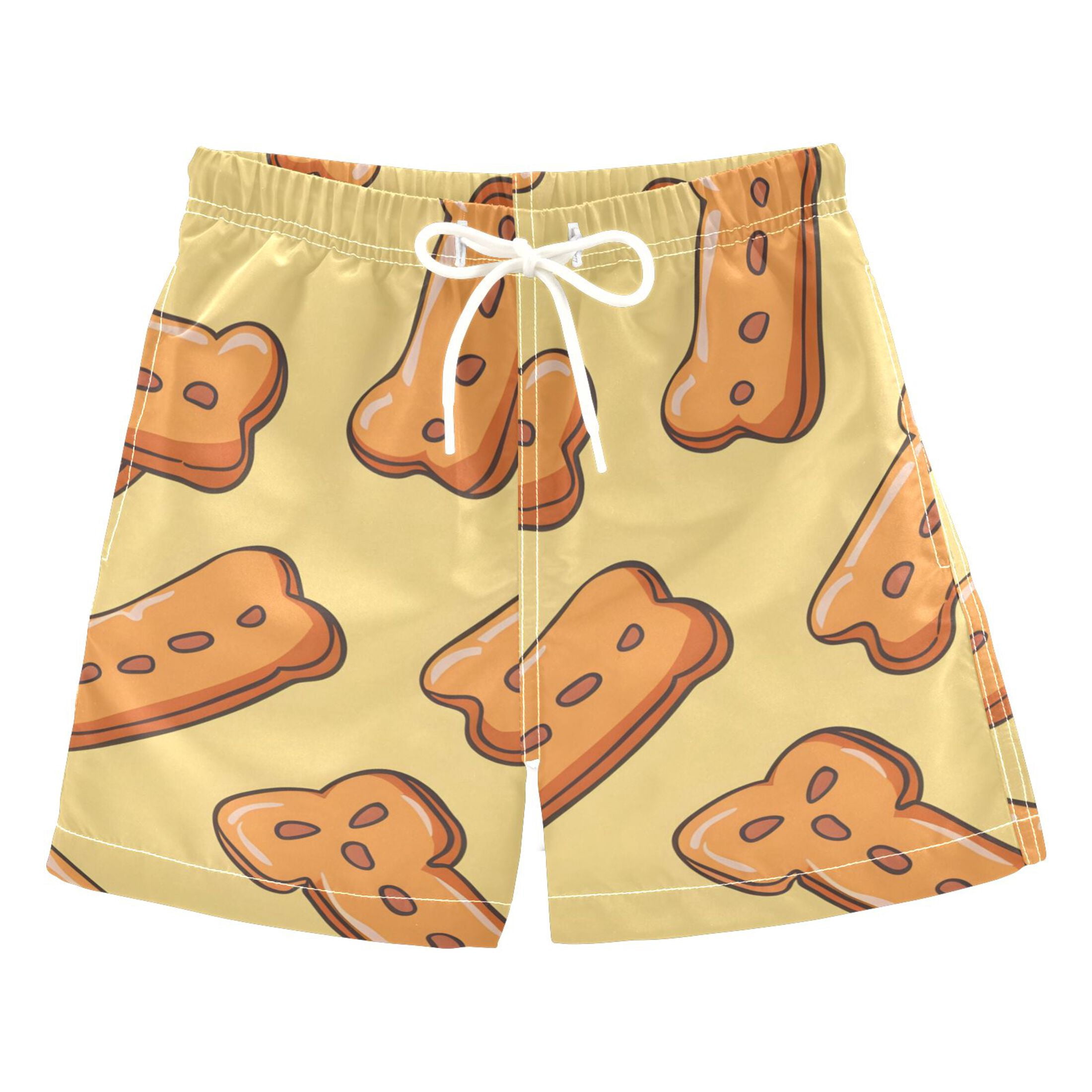 Cartoon Biscuits Cute Boys' Swim Trunks Board Shorts Beach Pants ...