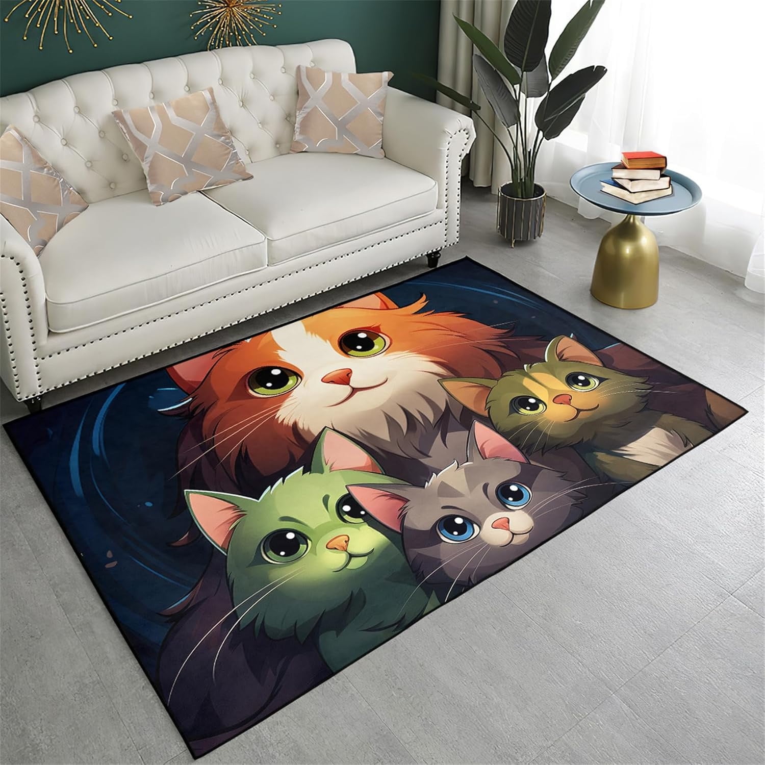 Cartoon Black Rugs for Bedroom Lovely Kids Room r Carpets Purple Carpet ...