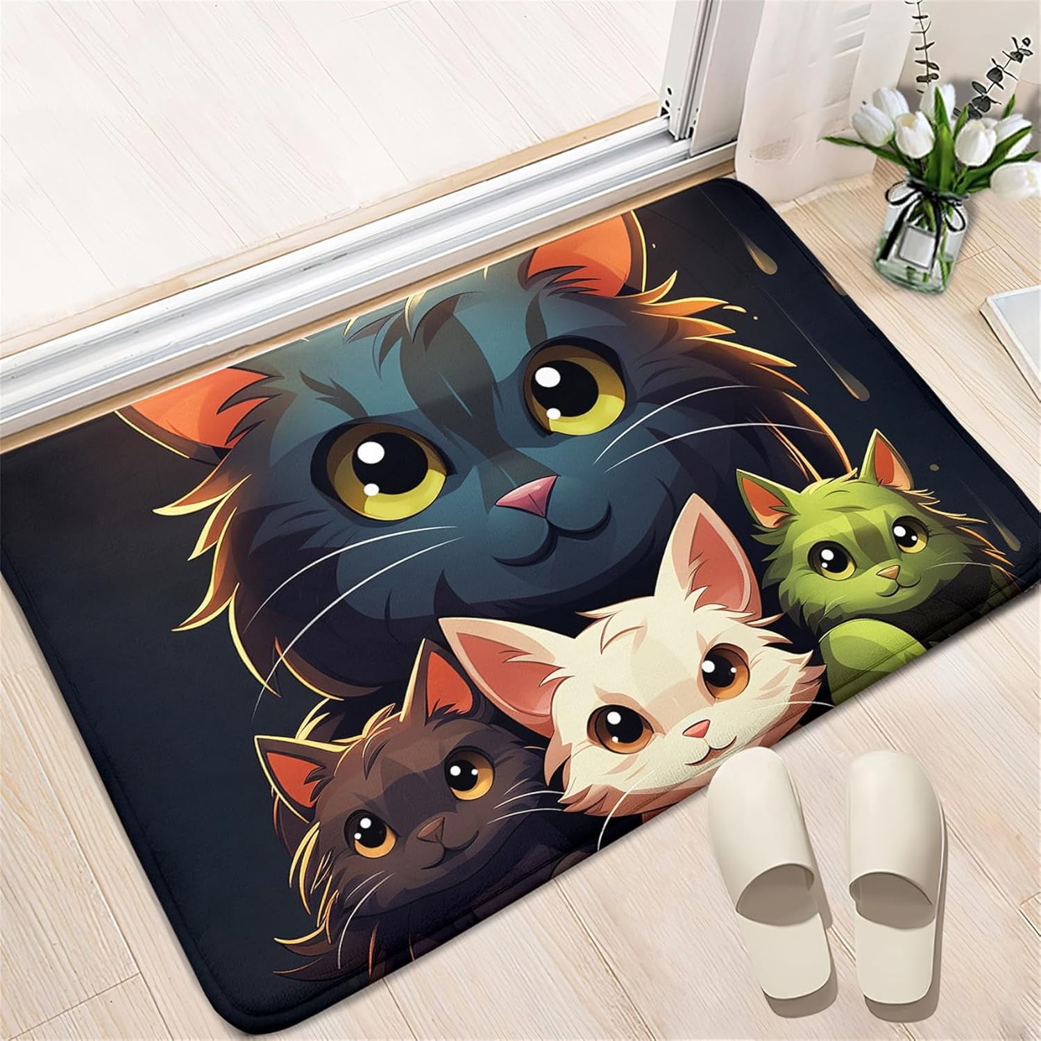 Cartoon Black Rugs for Bedroom Lovely Kids Room r Carpets Purple Carpet ...