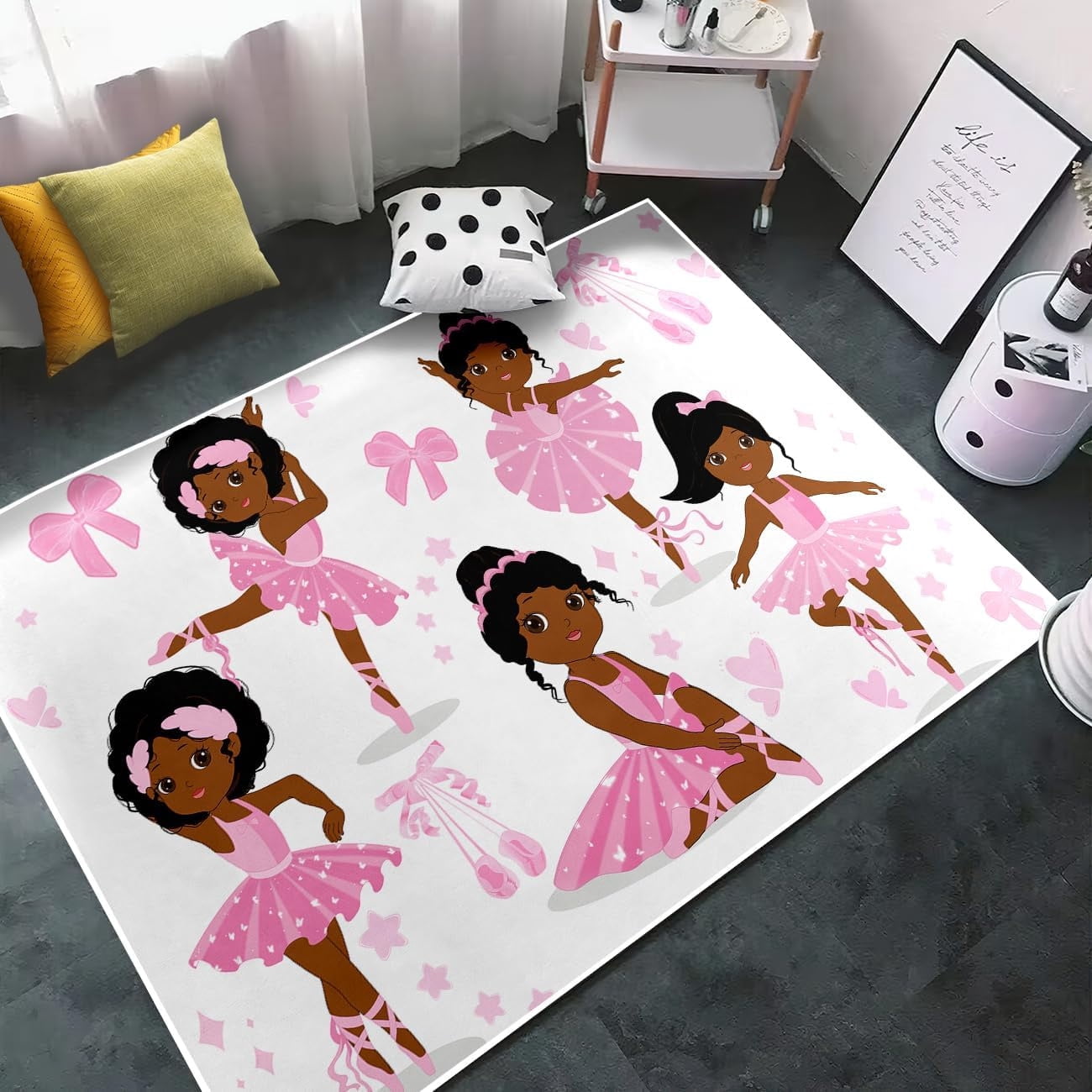 Cartoon Black Rugs for Bedroom Lovelys Room r Carpets Purple Carpet Rug ...