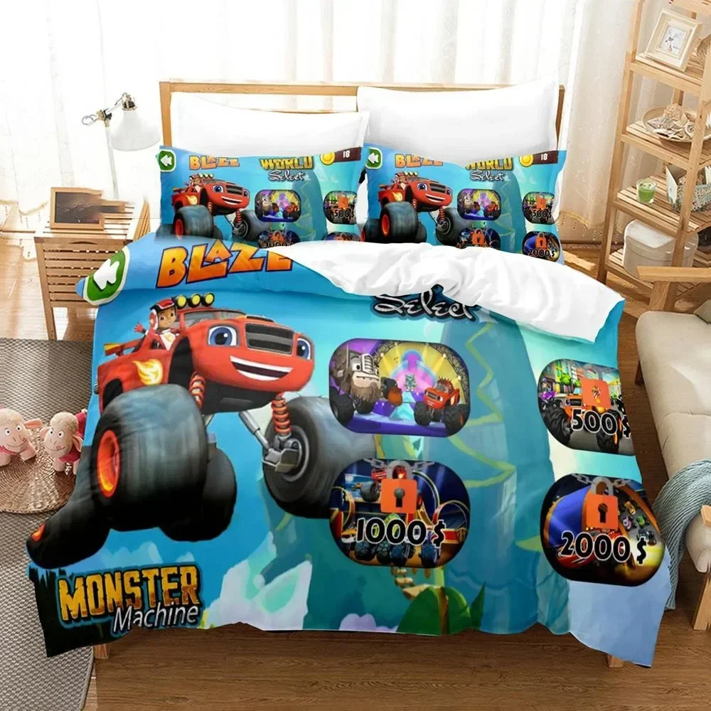 Cartoon Blaze and Monster Machines Speed Bedding Set Boys Girls Twin ...