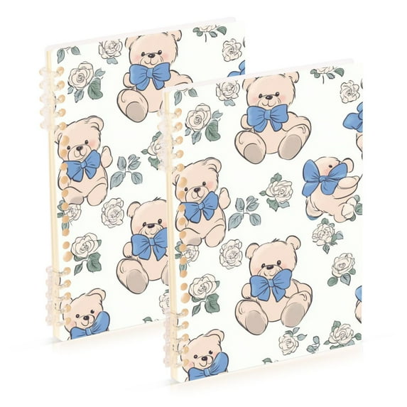 Cartoon Blue Bears Lined Spiral Journal Notebook 60 Pages A5 College ...