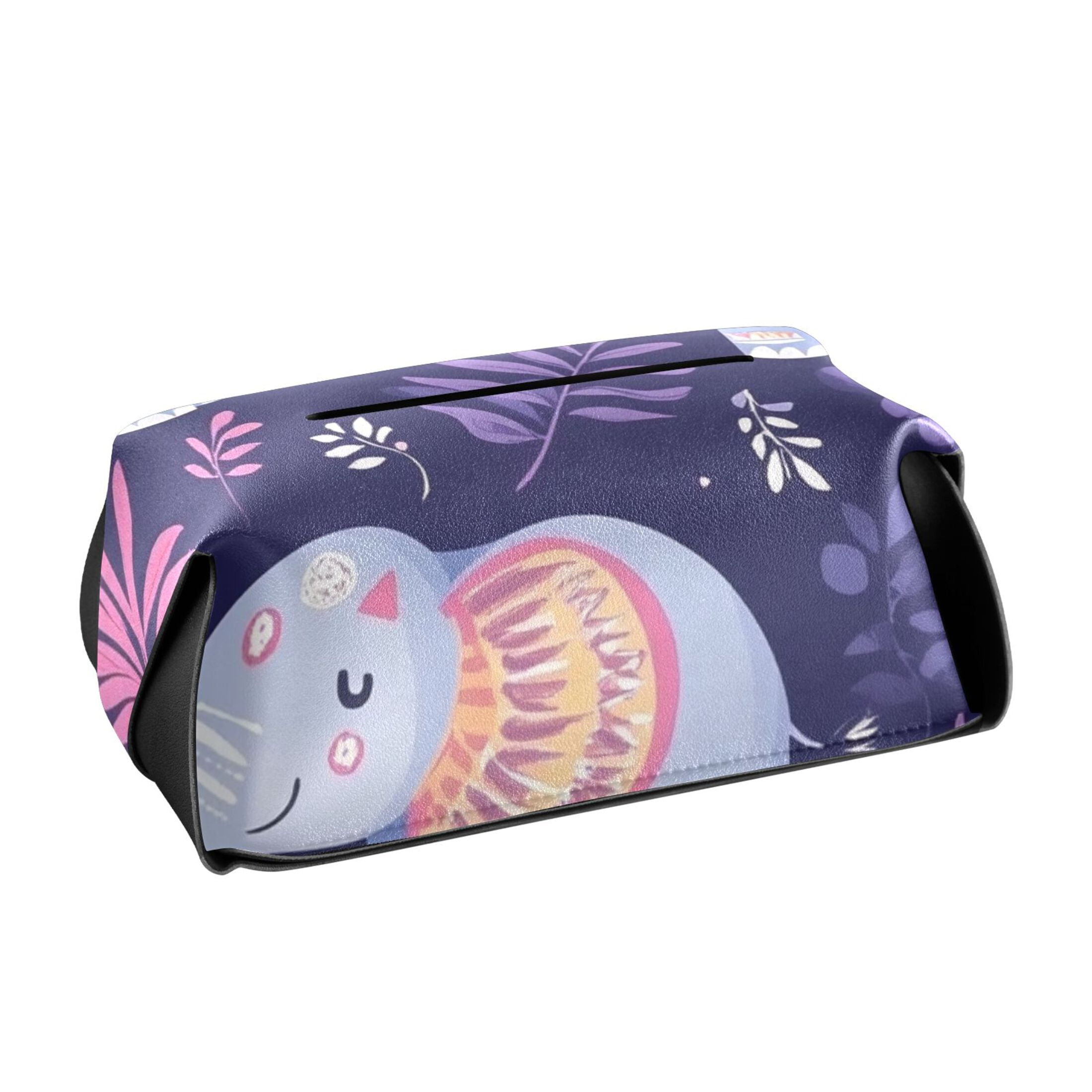 Cartoon Blue Elephant Tissue Box Cover Leather Square Rectangle Tissue ...