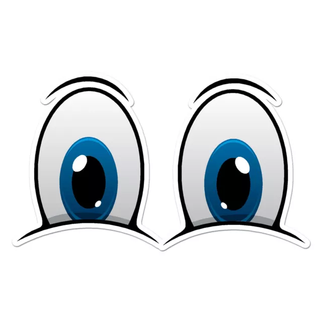 Cartoon Blue Eyes Sticker Phone Decal Water Bottle Stickers Car Decals ...