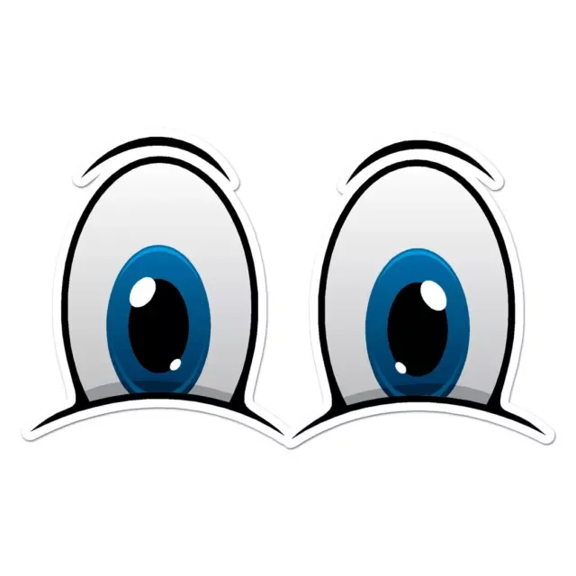 Cartoon Blue Eyes Sticker Phone Decal Water Bottle Stickers Car Decals ...