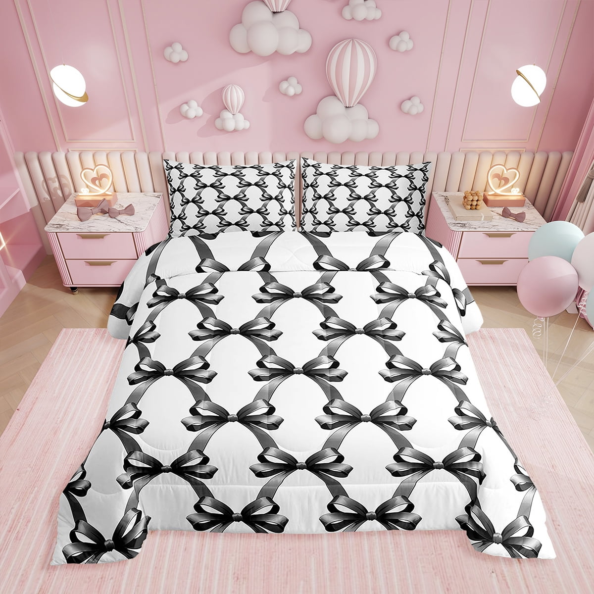 Cartoon Bowknot Comforter Set Twin Size,Bow Tie Butterfly Knot ...