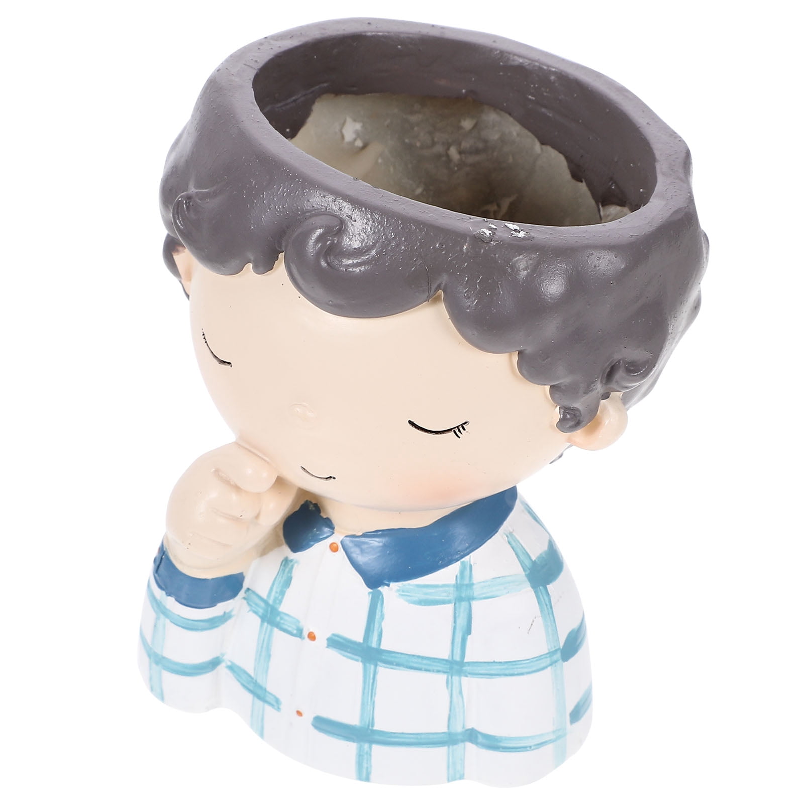 Cartoon Boy Pot Succulent Plant Pot Planter Flower Pot Container ...