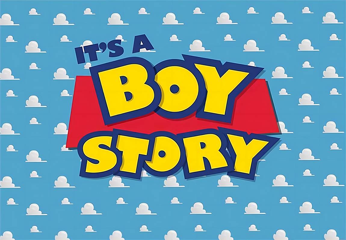 Cartoon Boy Story Photography Backdrop Birthday Party Photo Background ...