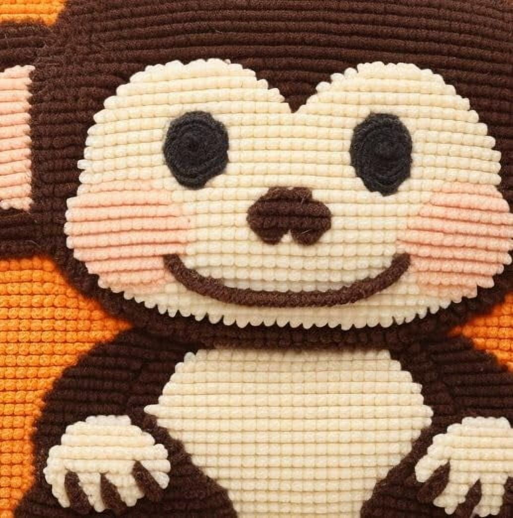 Cartoon Brown Bear Latch Hook Rug Kits for Kids Beginner with Printed ...