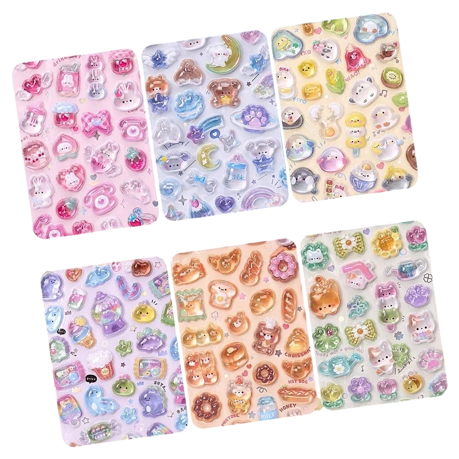 Cartoon Bubble Decal Resin Decorative Sticker Minis Puffer Sticker ...