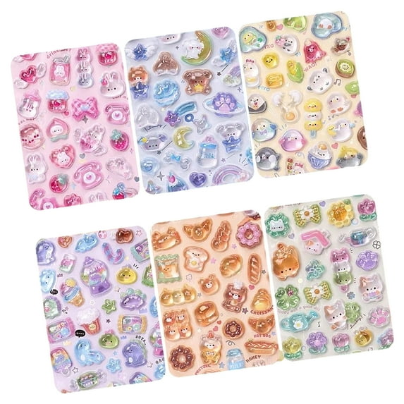 Cartoon Bubble Decal Resin Decorative Sticker Minis Puffer Sticker ...