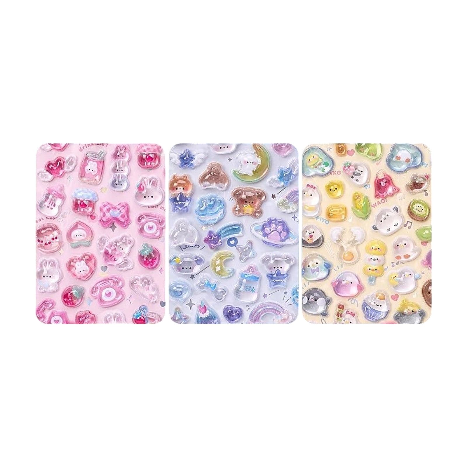 Cartoon Bubble Decal Resin Decorative Sticker Minis Puffer Sticker ...