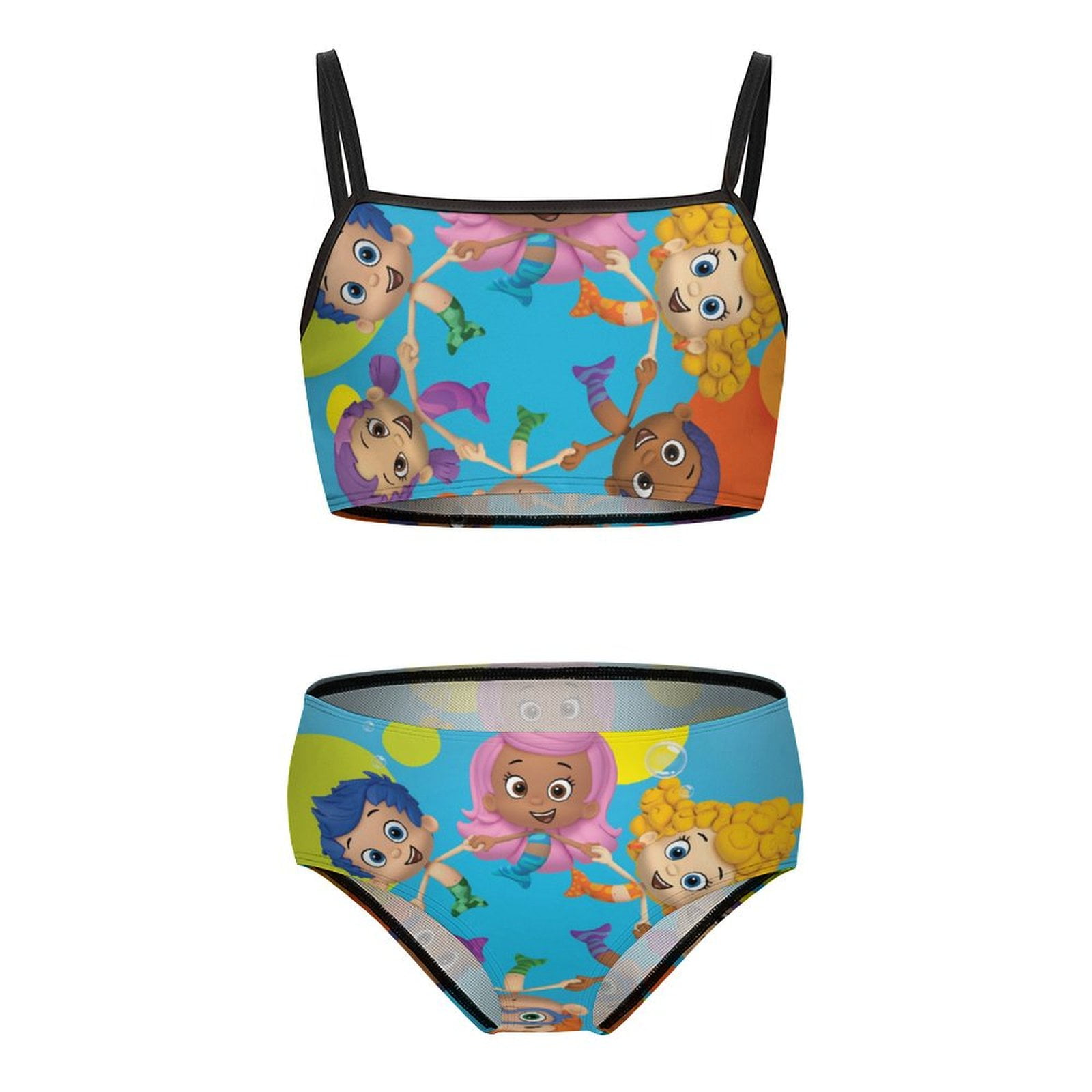 Cartoon Bubble Guppies Children's Swimsuit Girls Swimwear 2 Piece ...