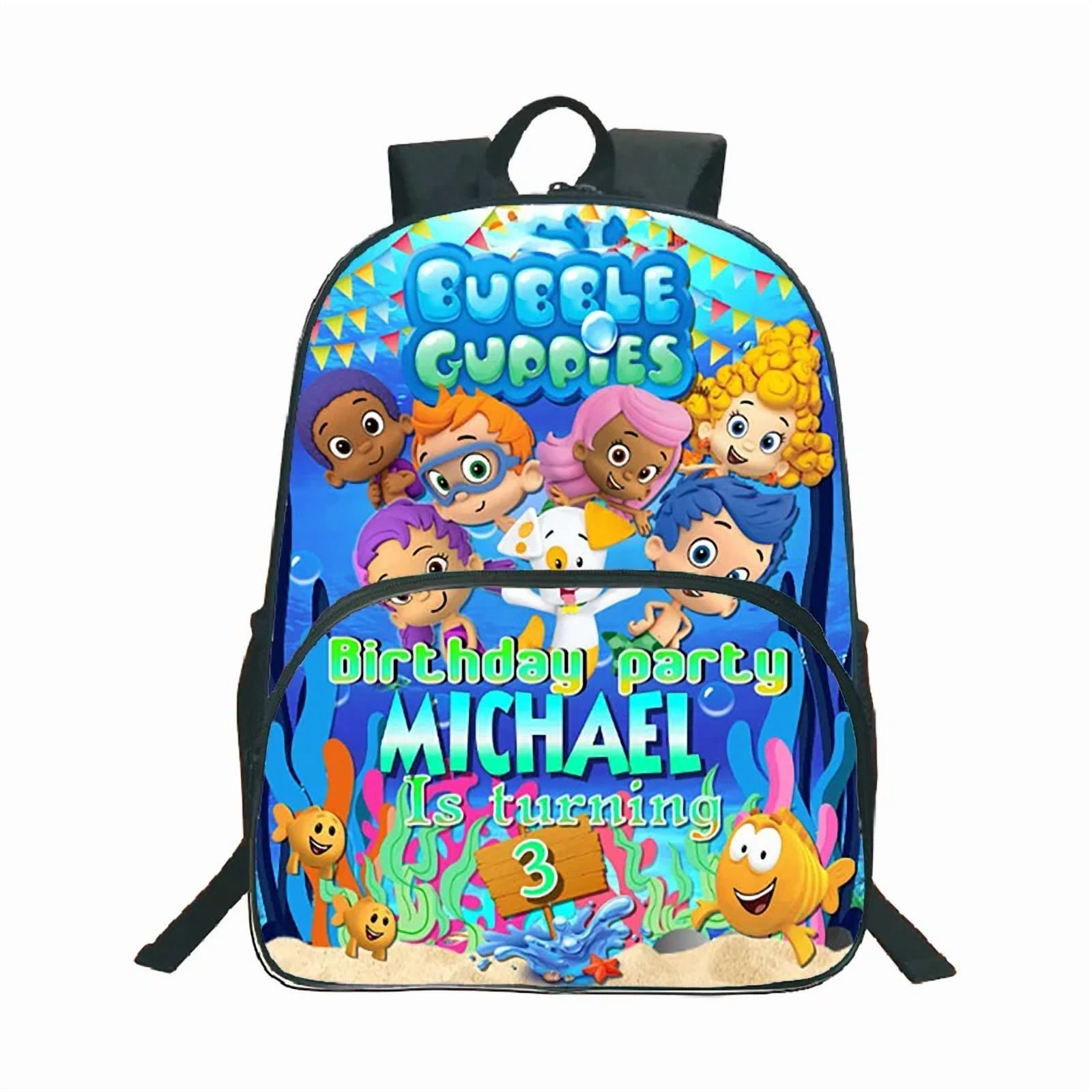Cartoon Bubble Guppies Cute Backpack 17inch 3D Print Bagpack yoth ...