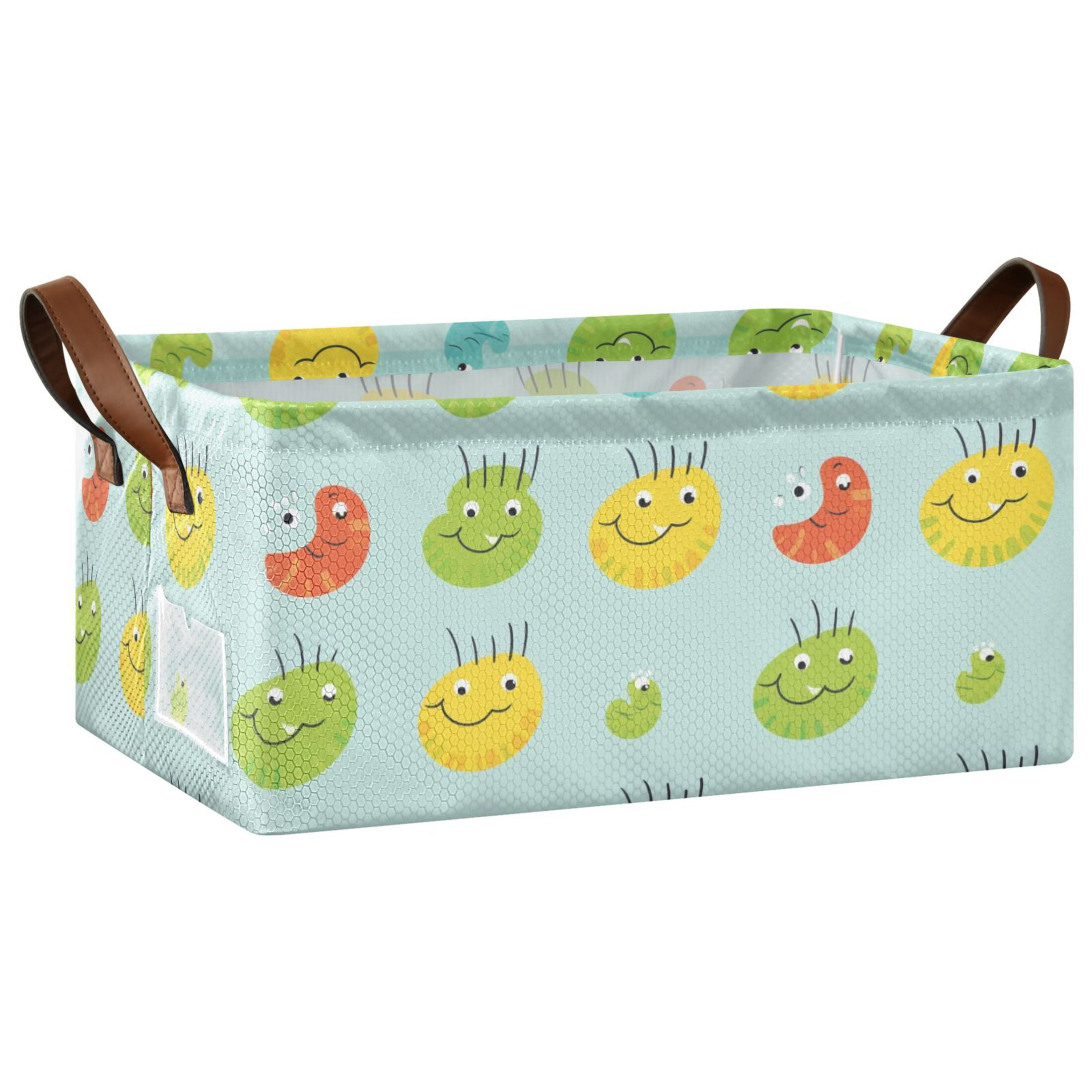 Cartoon Bug Face Collapsible Storage Bins Fabric Shelf Baskets with ...