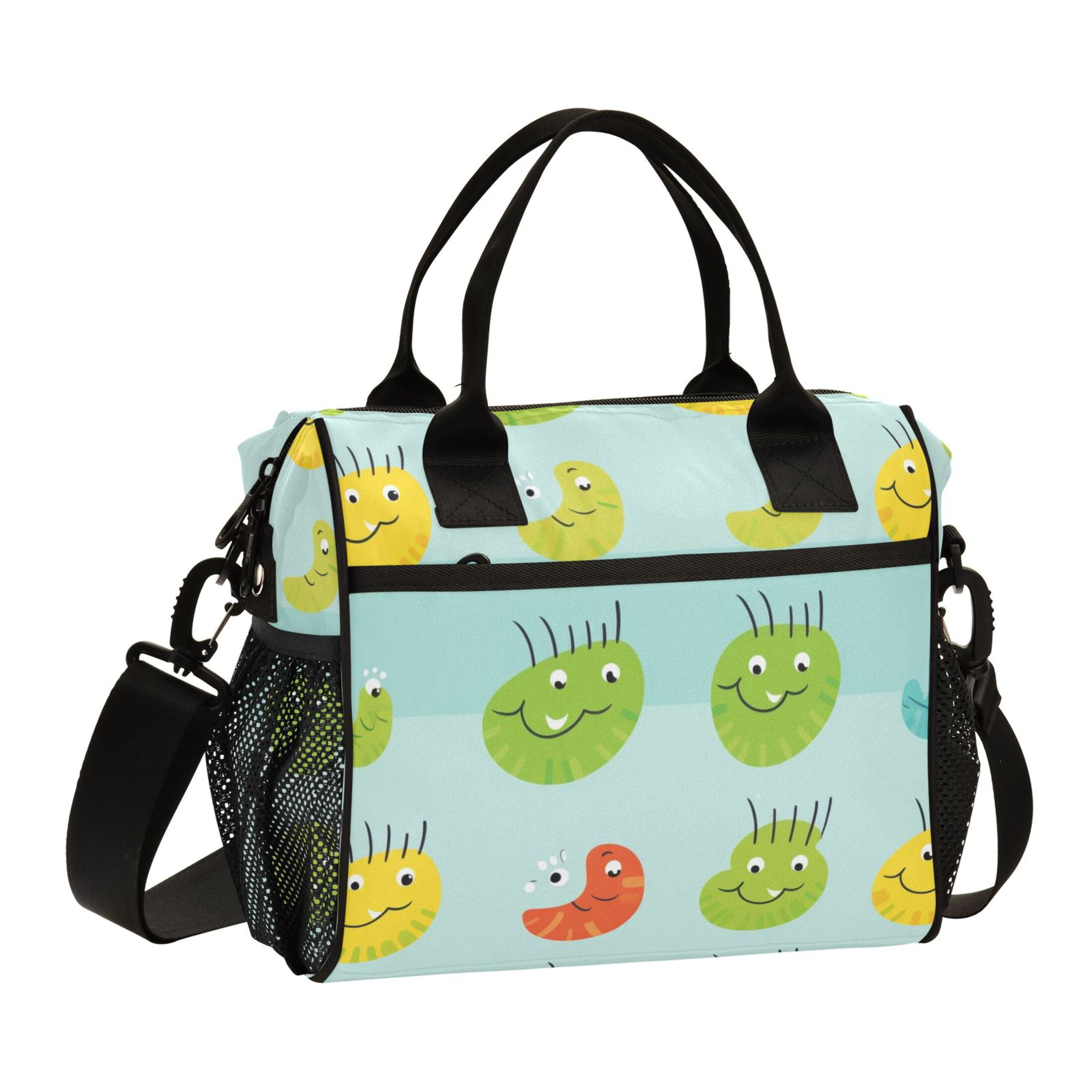 Cartoon Bug Face Lunch Bag Insulated Lunch Box Leakproof Reusable ...