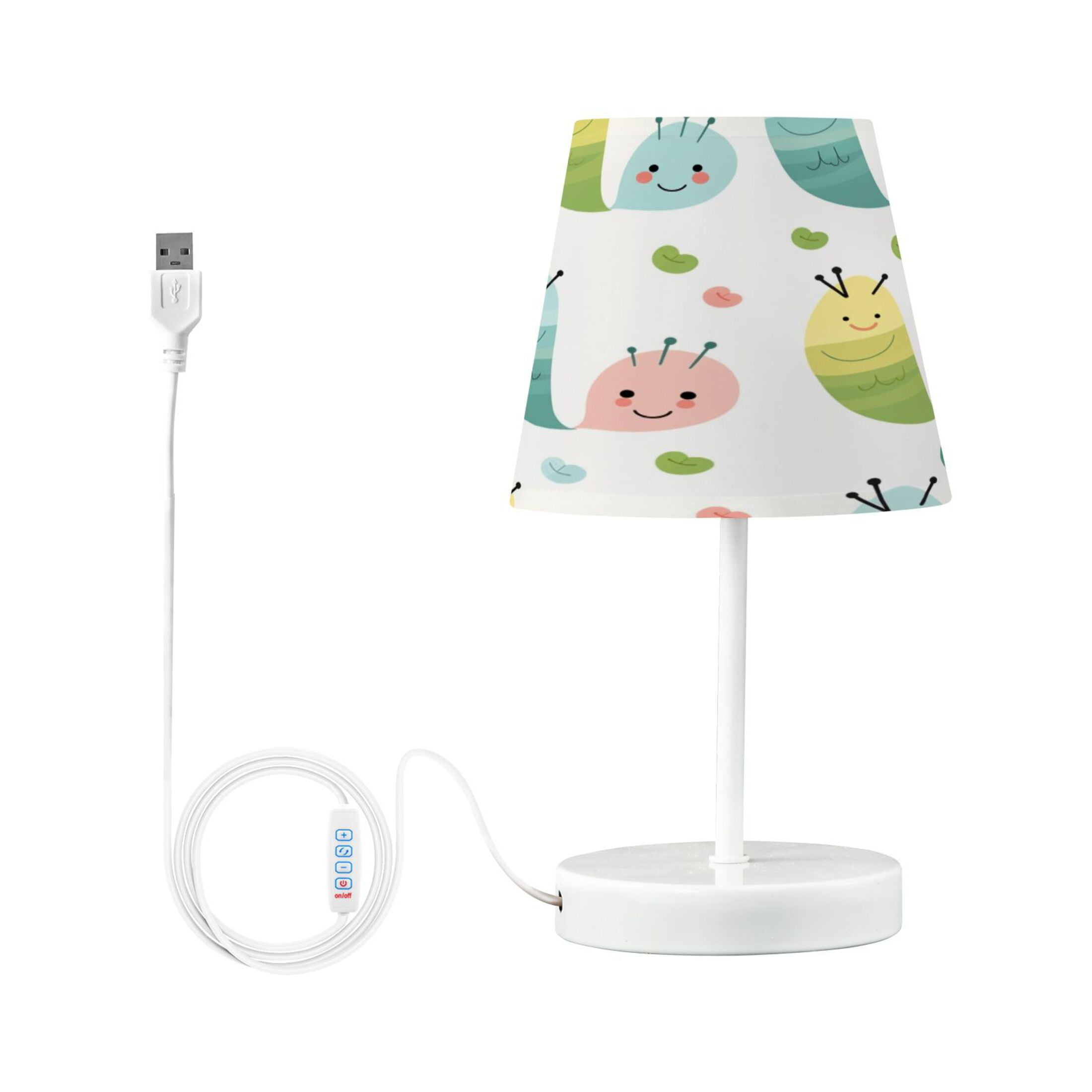 Cartoon Bug and Heart Desk Lamp LED Table Nightstand Lamps with 3 Color ...