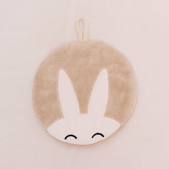 Cartoon Bunny Coral Fleece Hand Towel - Quick-Dry, Absorbent, Soft ...
