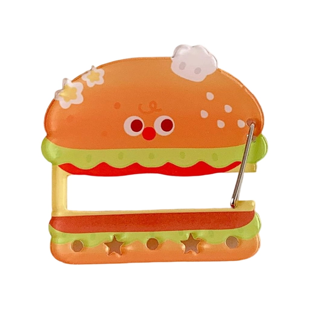 Cartoon Burger And Chips Carabiner Clip With Secure Lock Fashion ...
