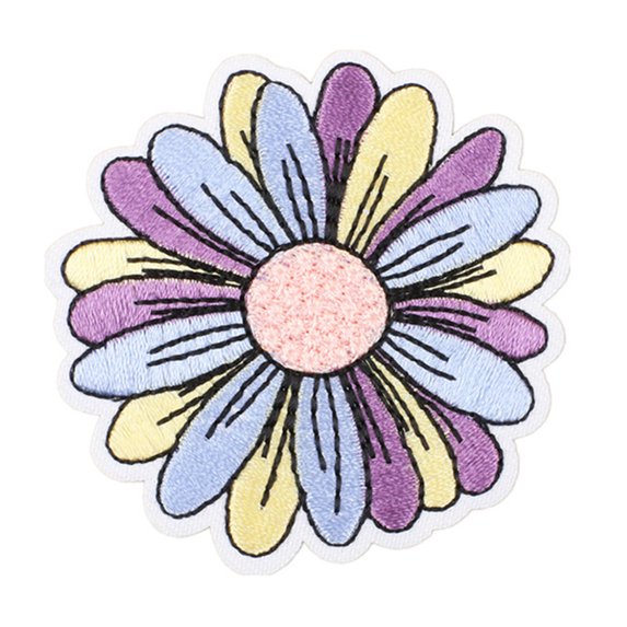 Cartoon Bus Sew On Patches Embroidery Patches Flowers Iron On Patches ...