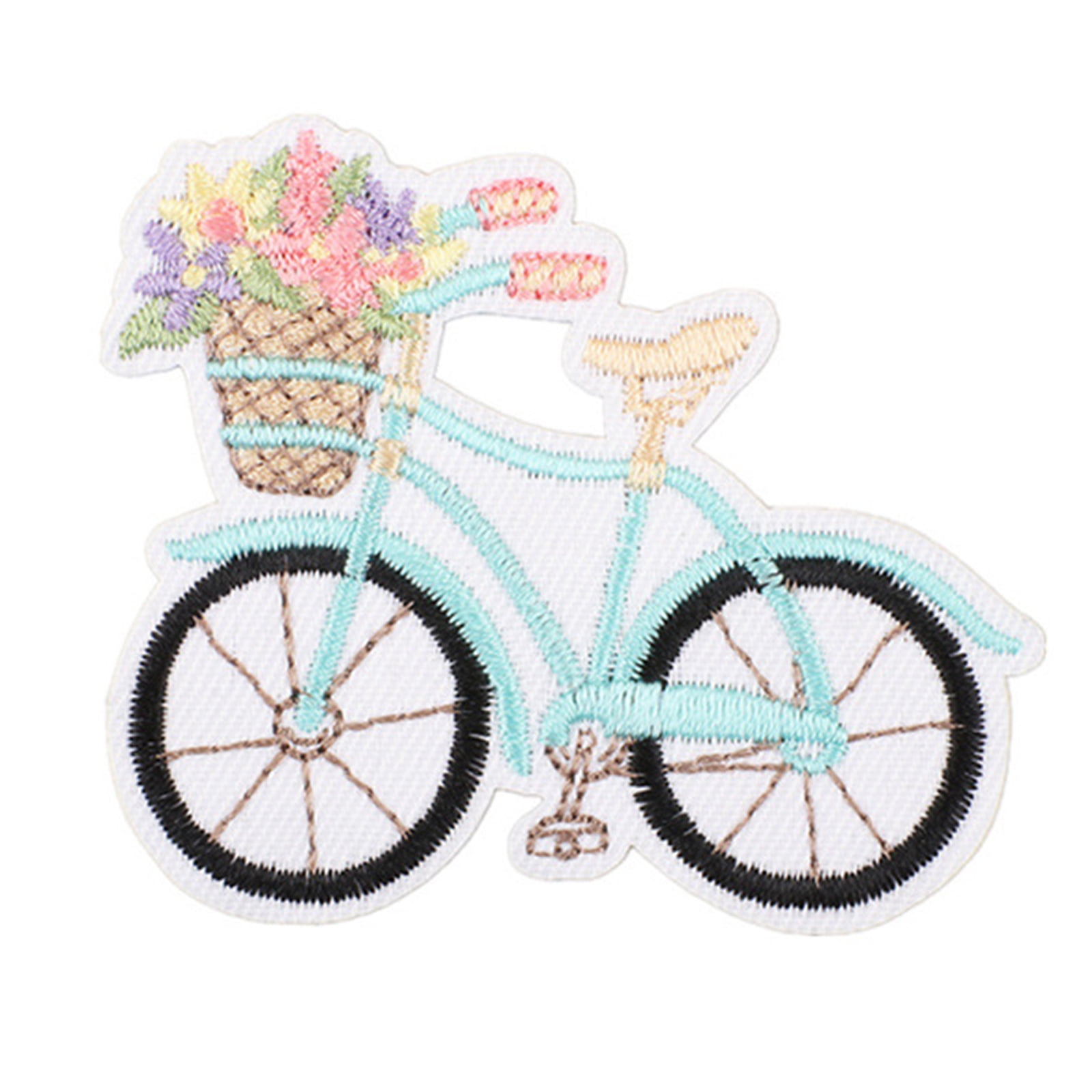 Cartoon Bus Sew On Patches Embroidery Patches Flowers Iron On Patches ...