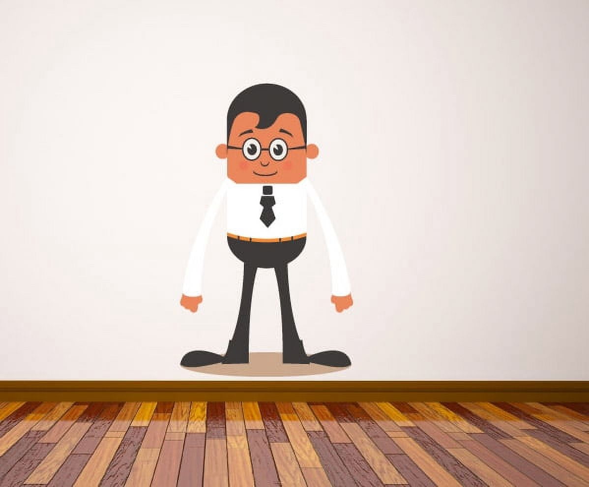 Cartoon Businessman Wall Decal - Vinyl Sticker - Car Sticker ...