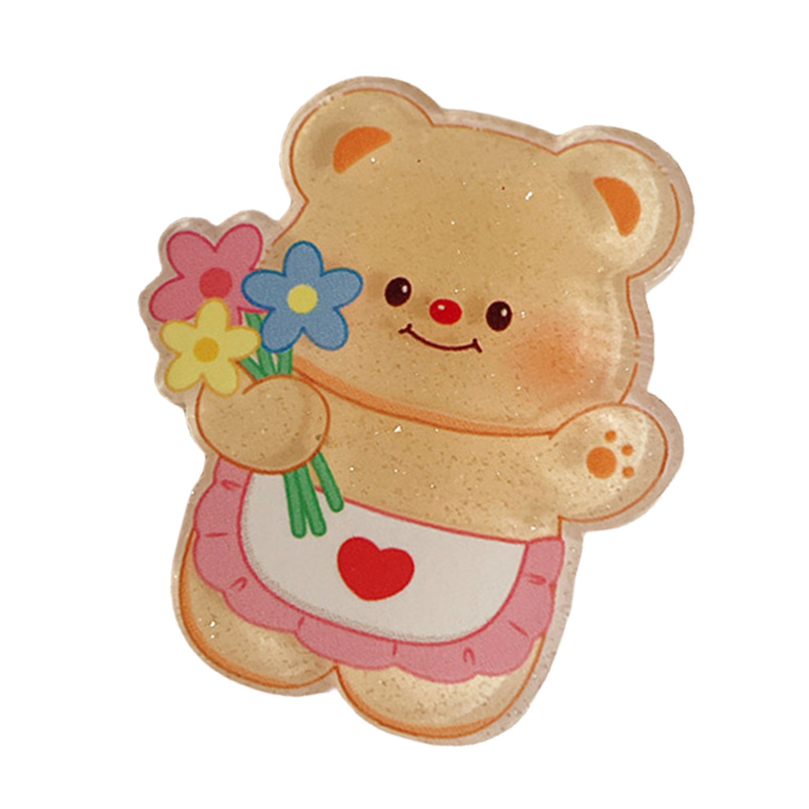 Cartoon Butter Bear Glitter Hair Clip Set Lovely Hair Clip with Bear ...