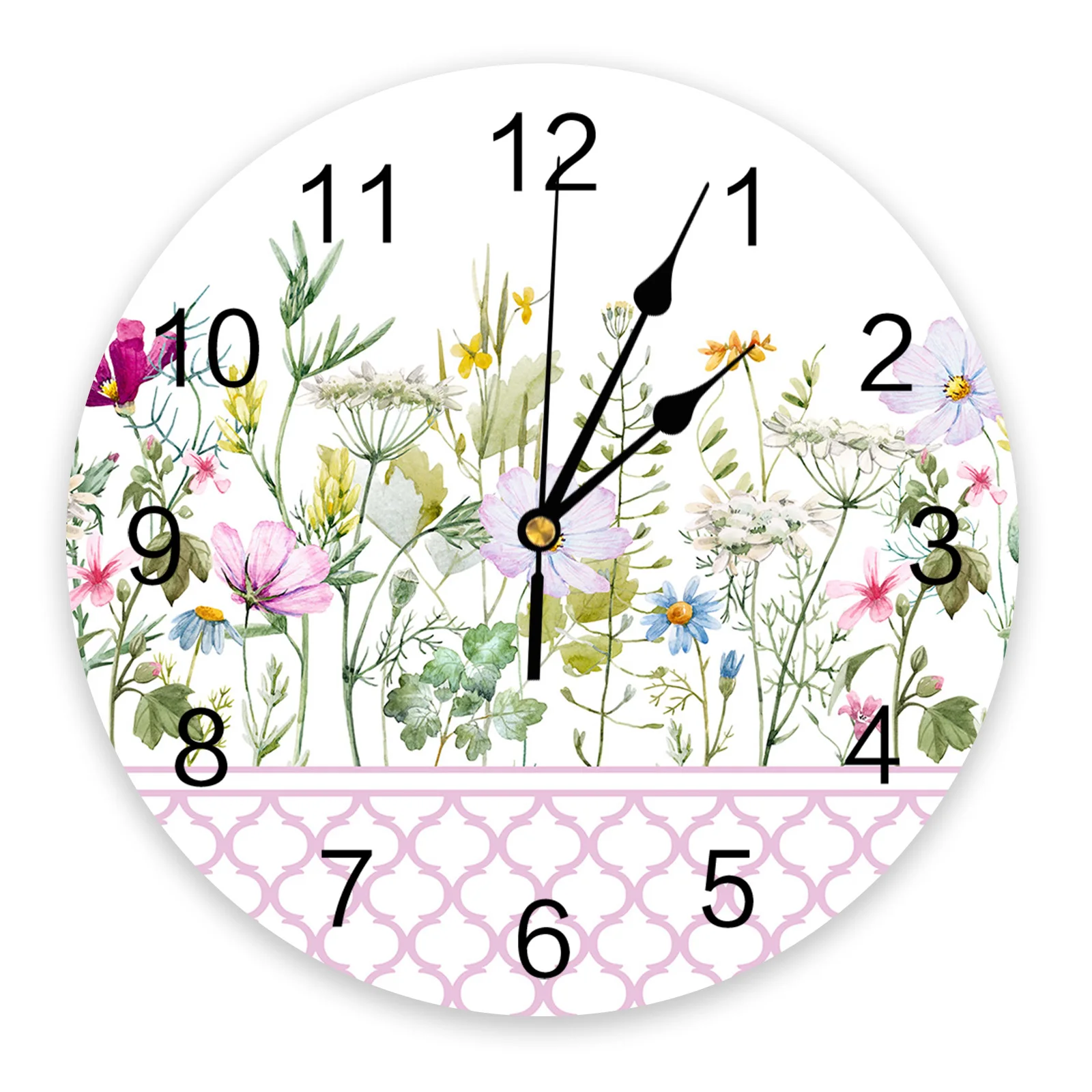 Cartoon Butterfly Girl Silent Decorative Wall Clock Digital Clock ...